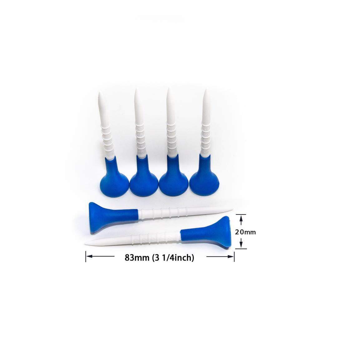 THF Depth Mark Plastic Golf tess with Wide Soft Rubber Cover 3 1/4 83mm Pack of 50 Almost Unbreakable