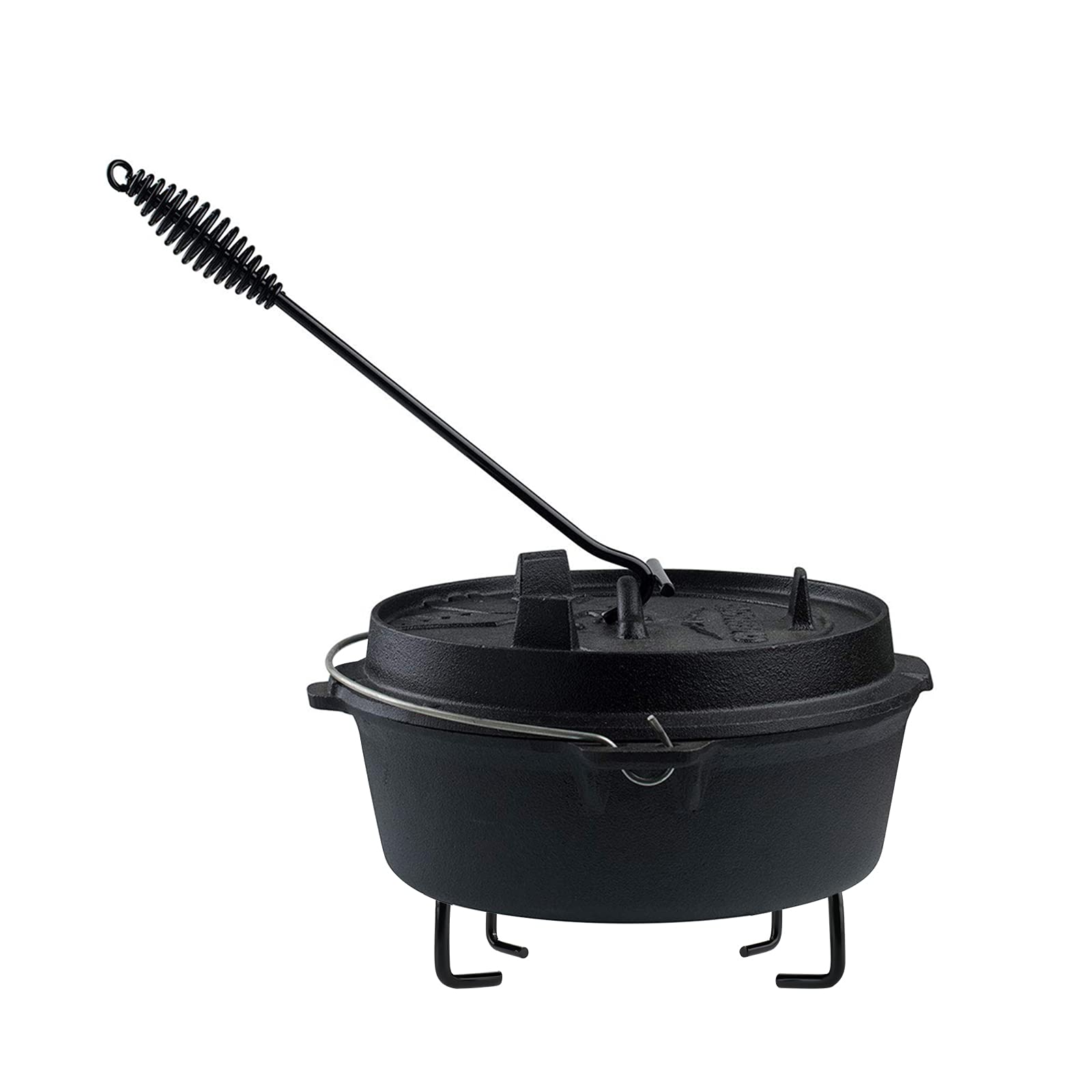 Tysun Dutch Oven Lid Lifter Dutch Oven Lid Stand Cast Iron Dutch Oven Tools and Accessories for Camping