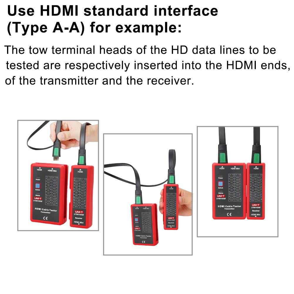 Signstek UNI-T UT681 Handheld HDMI Cable Tester with Fast Line Collocation for HDMI and Mini-HDMI Connections