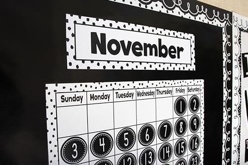 Teacher Created Resources Black Painted Dots on White Straight Rolled Border Trim (TCR8910)