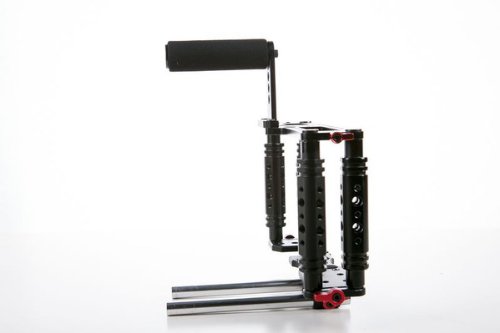 TK-3 Aluminum DSLR Camera Cage Kit for Canon 5D mark II 7D 70D 60D w/15mm Rod RIG, 1/4-20 threaded mounting points and 3/8" sized female threads for LCD monitor and other camera accessories