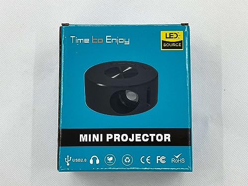 Vbestlife Mini Video Projector, Portable LED Projector with Phone Same Screen for Smartphone Tablets, Home Theater Movie Projector for Kids Child Gift, Support Mobile Power