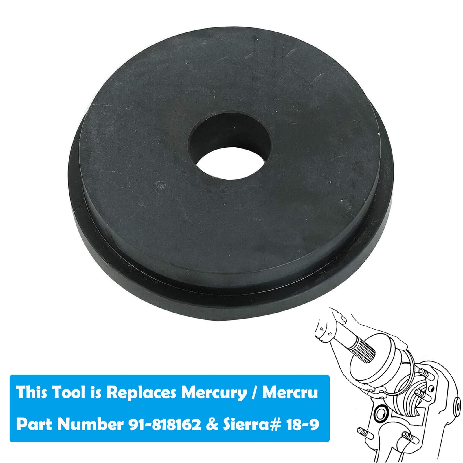 VOWAGH Bellow Retainer Ring Install Driver Tool Compatible with Mercruiser Alpha One Gen Two Bravo Replace Mercruiser 91-818162 Sierra 18-9870