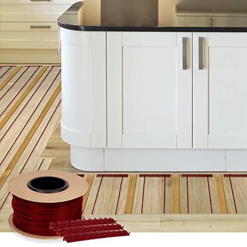 WarmlyYours TCT240-KIT-OT-675 TempZone Electric Radiant Floor Heating Cable Kit w/Strips, Programmable Thermostat, 675 ft, (168.7 sq. ft.)