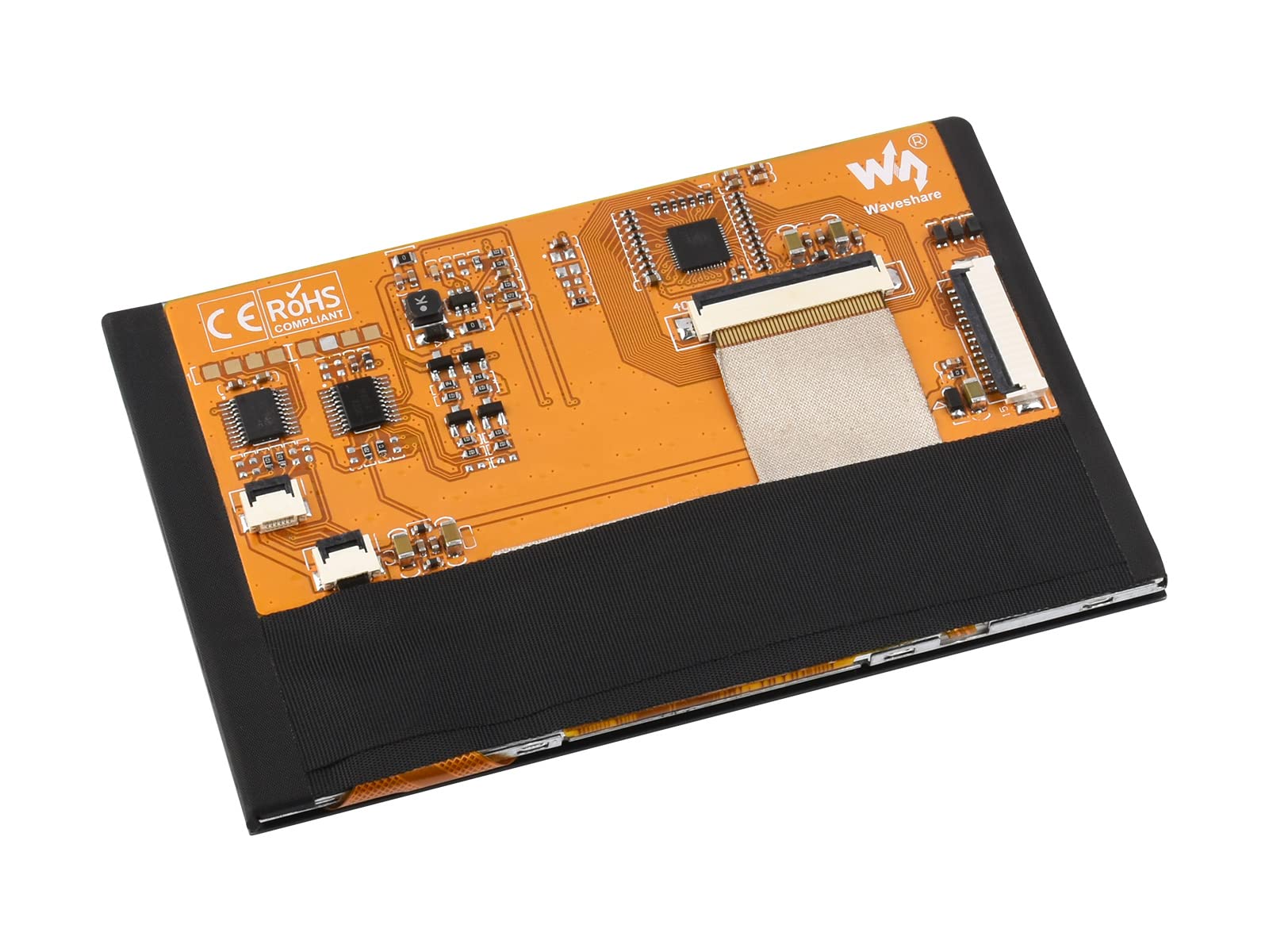 waveshare 4.3inch DSI Display, 800 × 480 Resolution, IPS, Compatible with Raspberry Pi 4B/3B+/3A+/3B/2B/B+/A+, CM3/3+/4, Touch Version