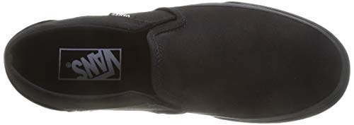 Vans Women's Asher Platform Sneaker, Canvas Black Black, 6