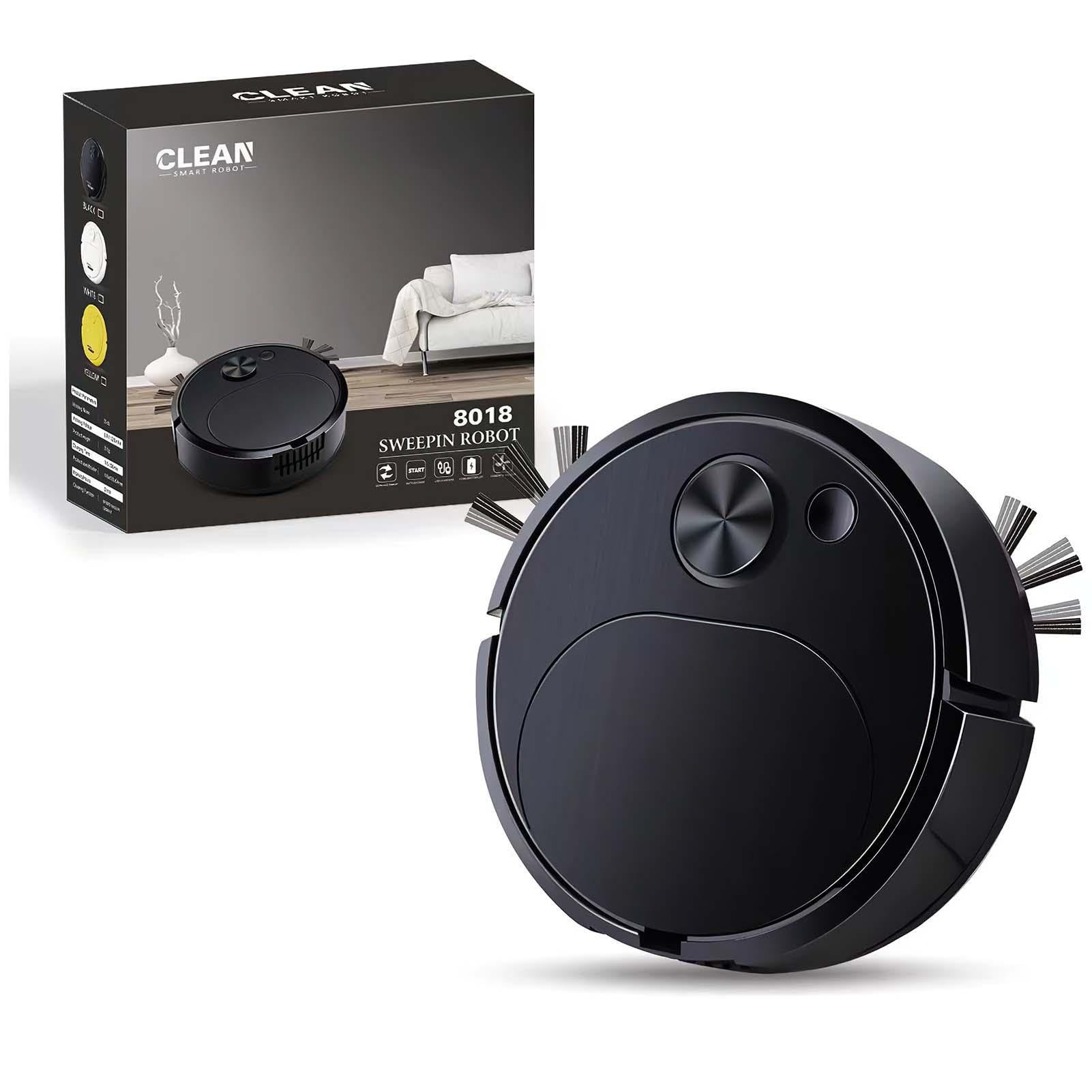 YanHao Mini Robotic Vacuum, 3-in-1 Robot Floor Vacuum Cleaner, Durable Sweeping mop Robot Vacuum, Robotic Floor mop Cleaner with USB Fast Charging Port, Vacuum Floor Cleaning Machine for House Office