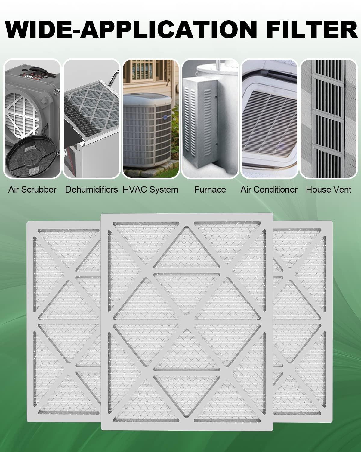 TRIGHTFILTERS 20x25x1 Air Filter MERV 8, Pleated HVAC AC Furnace Home Air Filters Replacement 6 Pack