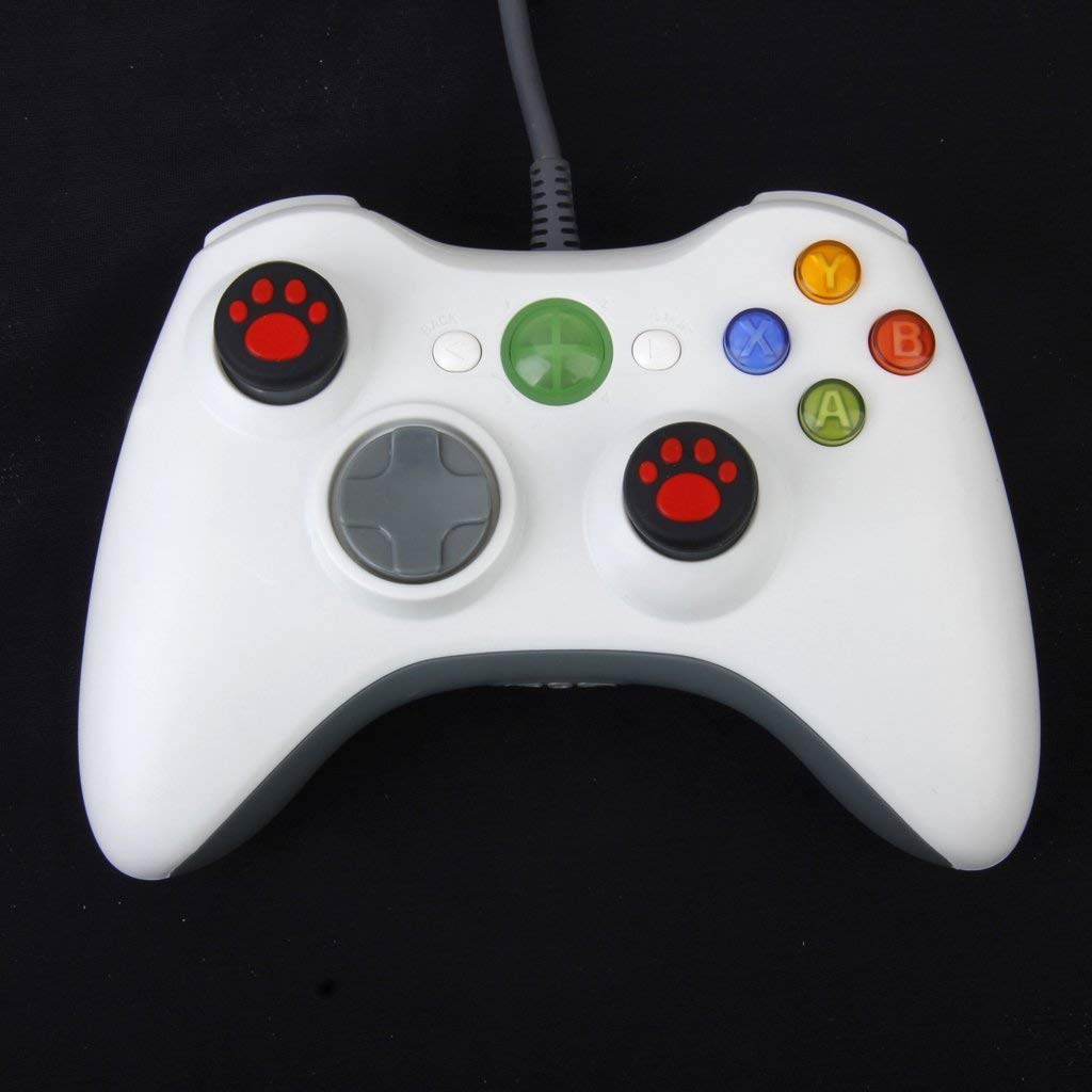 Silicone Thumb Stick Grips Cap Cover Joystick Thumbsticks Caps for PS4 Xbox ONE Xbox 360 PS3 PS2 Cat Dog Paw (M)