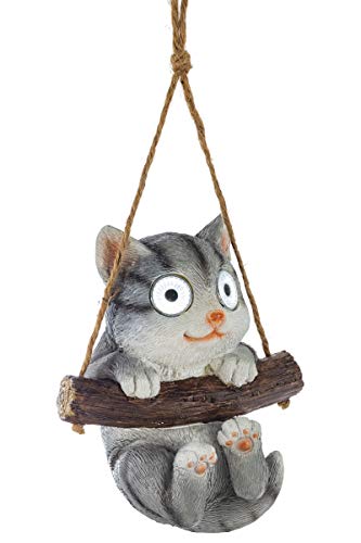VP Home Rope Swing Kitten Solar Powered LED Outdoor Decor Garden Light