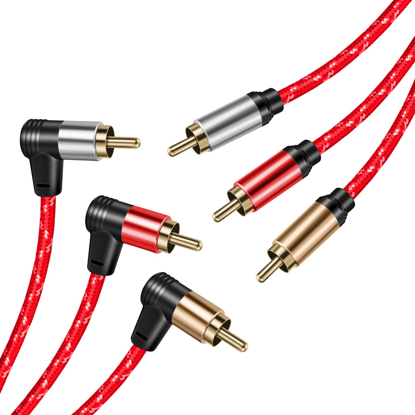 SIKAITE 3RCA Audio Video Cable 15FT,3-Male to 3-Male RCA Stereo Cable AV Cable for TV,DVD,VCD,VCR, Set-Top Box, Home Theater, Speaker, Amplifier, Camcorder, Projector, Game Console & More