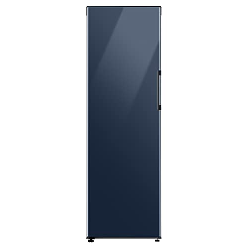 SAMSUNG 11.4 Cu Ft BESPOKE Flex Column Compact Refrigerator w/ Freezer, Flexible Slim Design for Small Spaces, Even Cooling, Reversible Door, Energy Star Certified, RZ11T747441/AA, Navy Glass