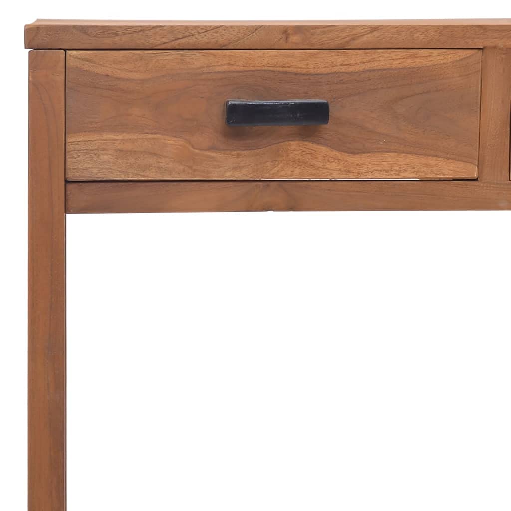 ZQQLVOO Small Computer Desk,with Drawer,School Writing Desk,Study Desk,Work Home Office Desk for Small Space,Office Desk 31.9"x15.7"x29.5" Solid Teak Wood