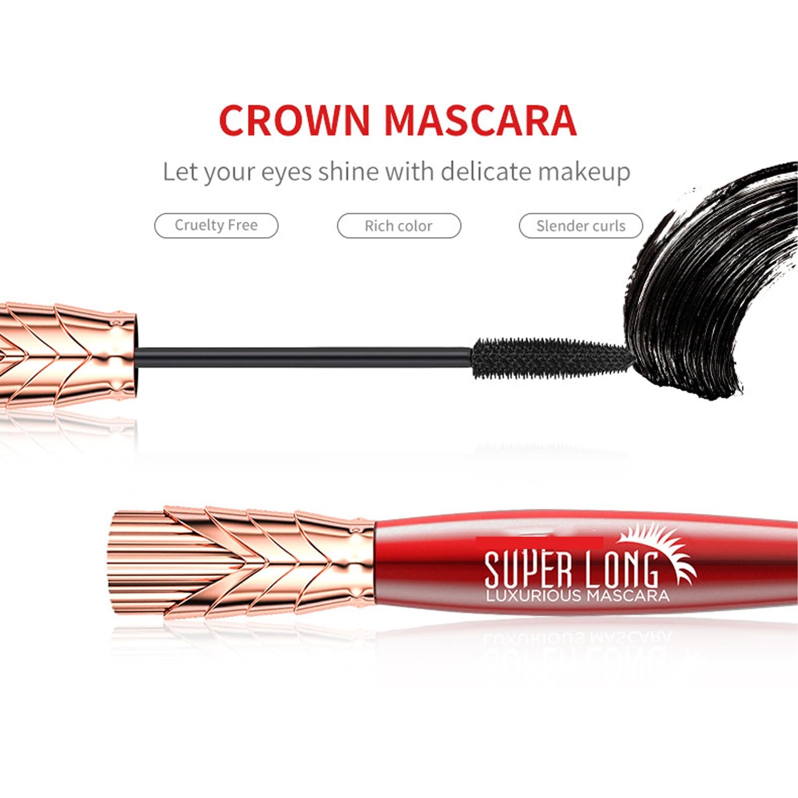 Yanquina Mascara, 4D Waterproof And Sweat Proof Mascara-Super Long Luxurious Mascara, 4D Long Curling Hold Makeup Mascara, 4D Stereo Lengthening Mascara, Instant Volumizing Mascara ( Color : 2pcs )