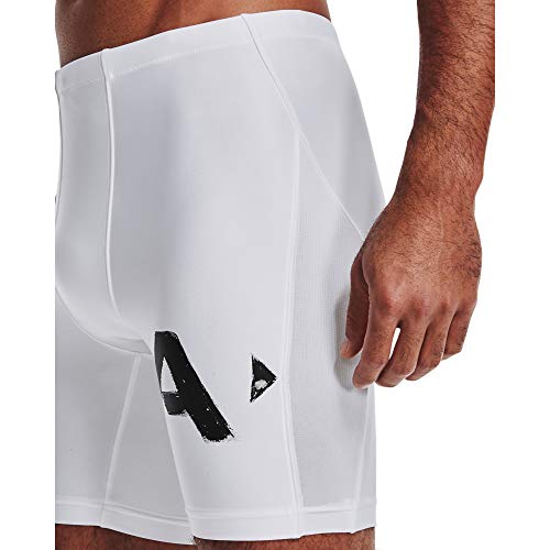 Under Armour Football 7v7 Shorts, White (100)/Black, Medium