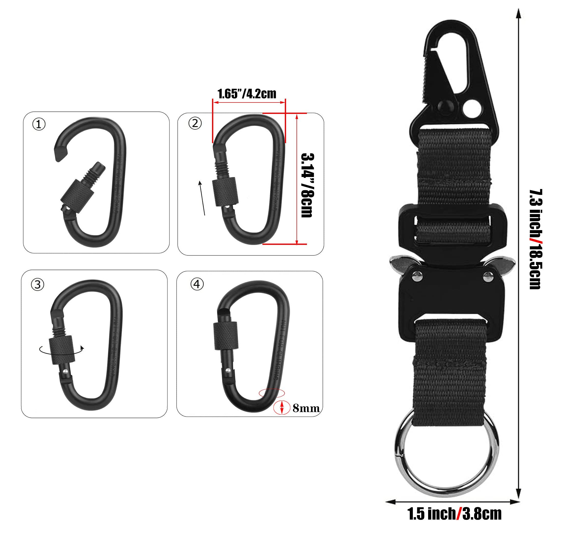 WCALULEG Crossbody Sling Bag, Conceal Carry Gun Bag and military keychain