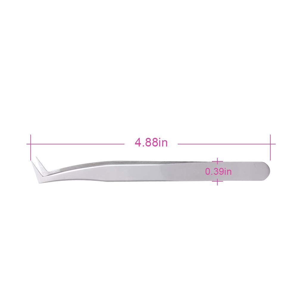 Volume Tweezers 3d 6d Made Fans Eyelash Extensions Tweezer for Easy Fan Volume Lashes Curved Point Stainless Steel Precision Anti Static Lash Extension Tweezers Leather Pack