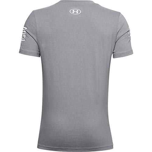 Under Armour Freedom Bfl New T-shirt, Steel (035)/White, Youth X-Small