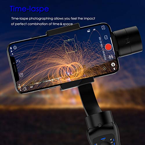 Upgraded Version of 3-axis Handheld Gimbal stabilizer with Focus and Zoom Function, Suitable for Smartphone Action Cameras (Color : Option 11)