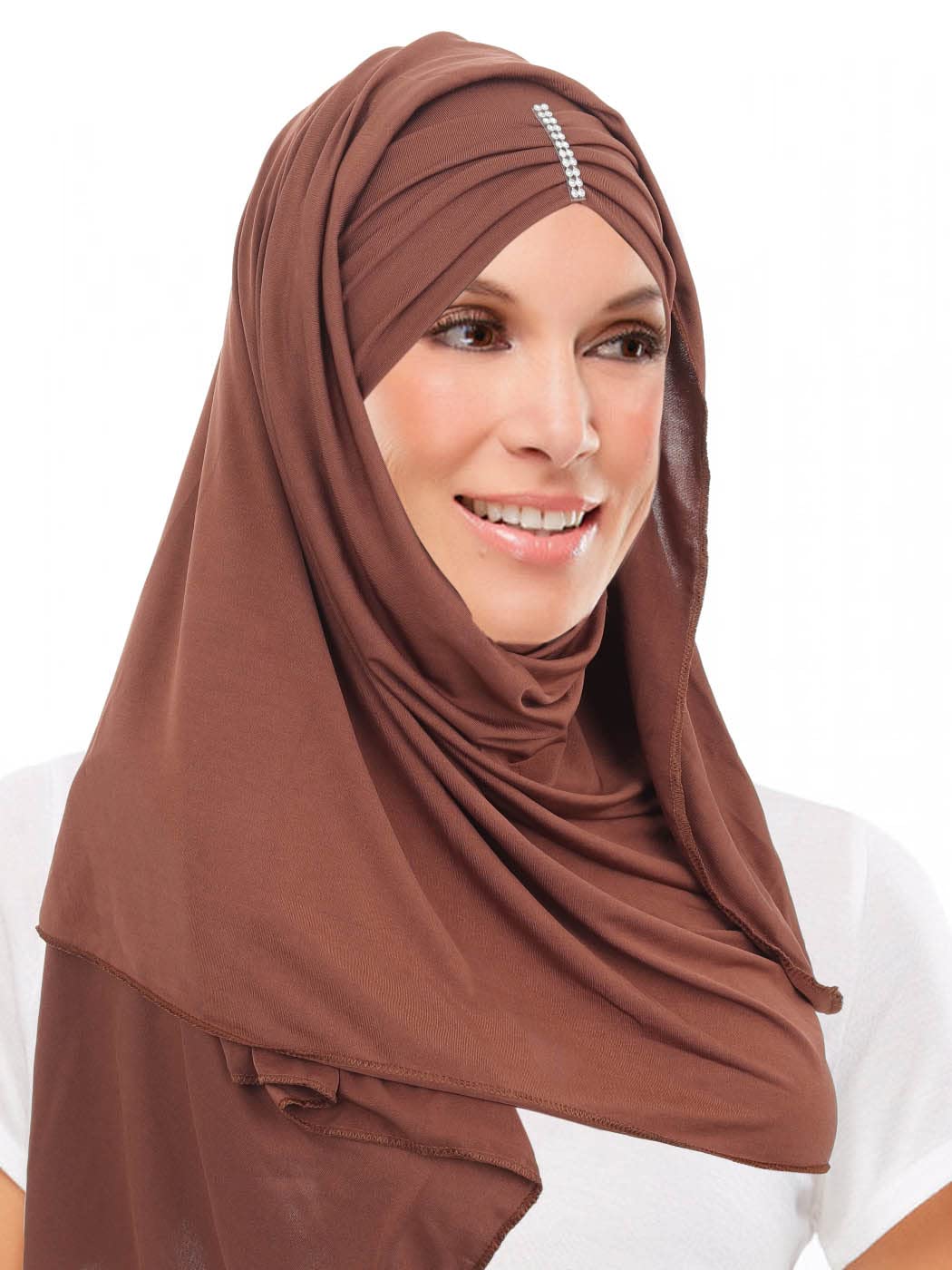 Woeoe Women Muslim Head Wrap Plain Color One Piece Muslim Hijab Soft Breathable Long Head Scarf