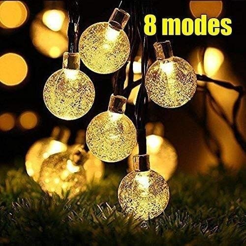 WDWL Solar String Light, Outdoor Fairy Lights Waterproof Crystal Ball Decorative Lights for Garden, Terrace, Garden, Home Decorative Lights