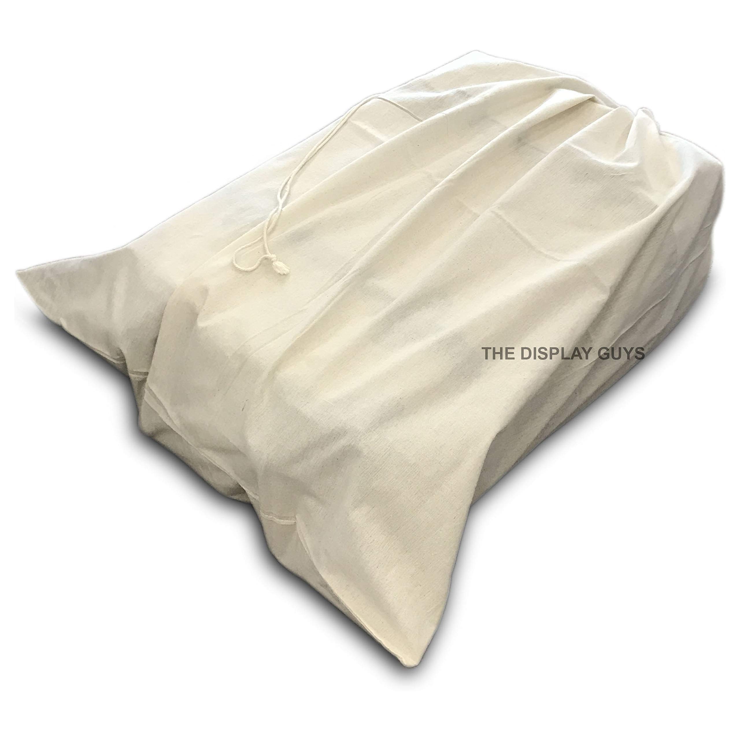 The Display Guys 48-Pack Reusable 5x7 Cotton Canvas Muslin Bags w. Drawstring - Multi-Purpose - Gifts, Party Favors, Spices