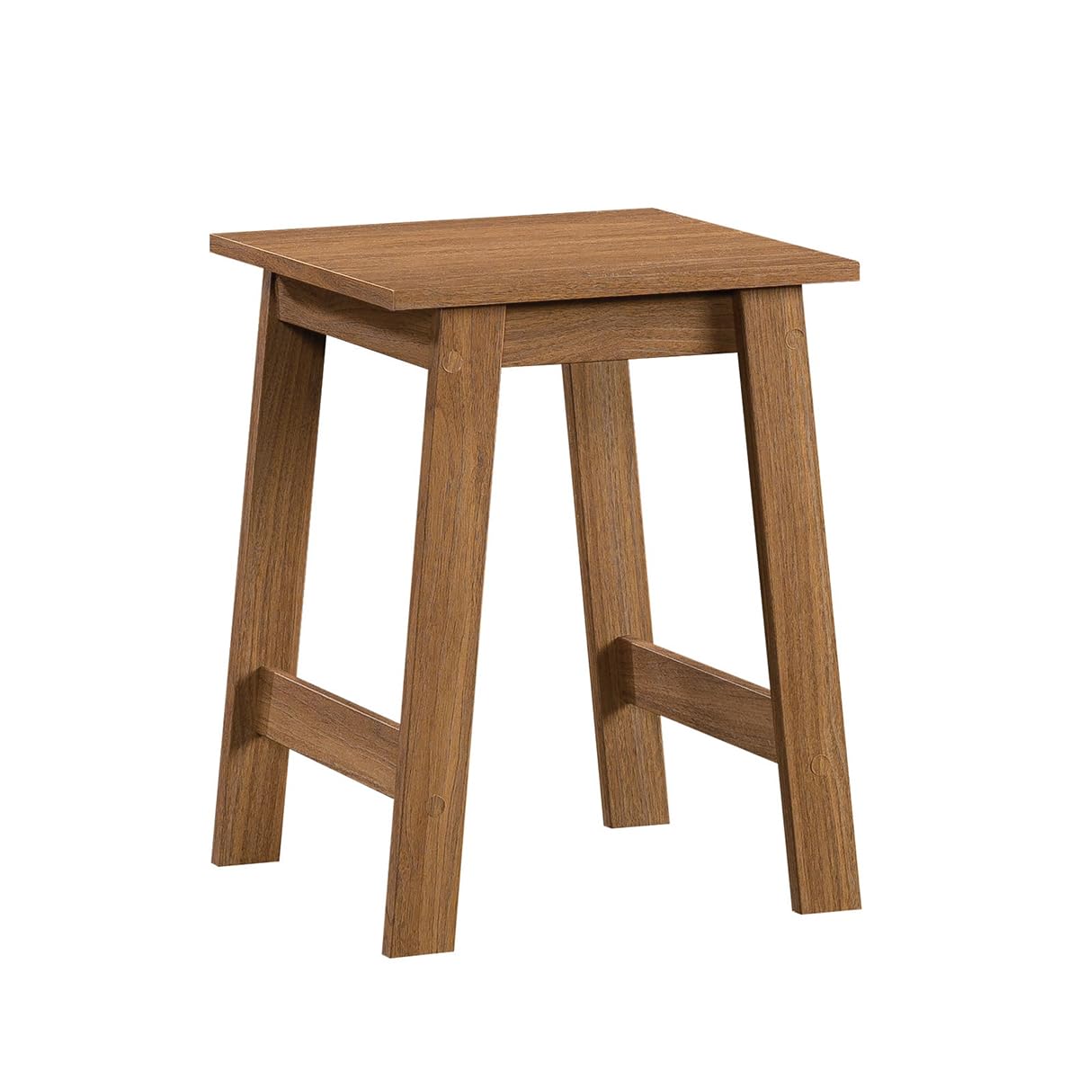 Small Square Wood End Table/Side Table for Living Room, Modern Industrial Square Wood Nightstand, Walnut Finish