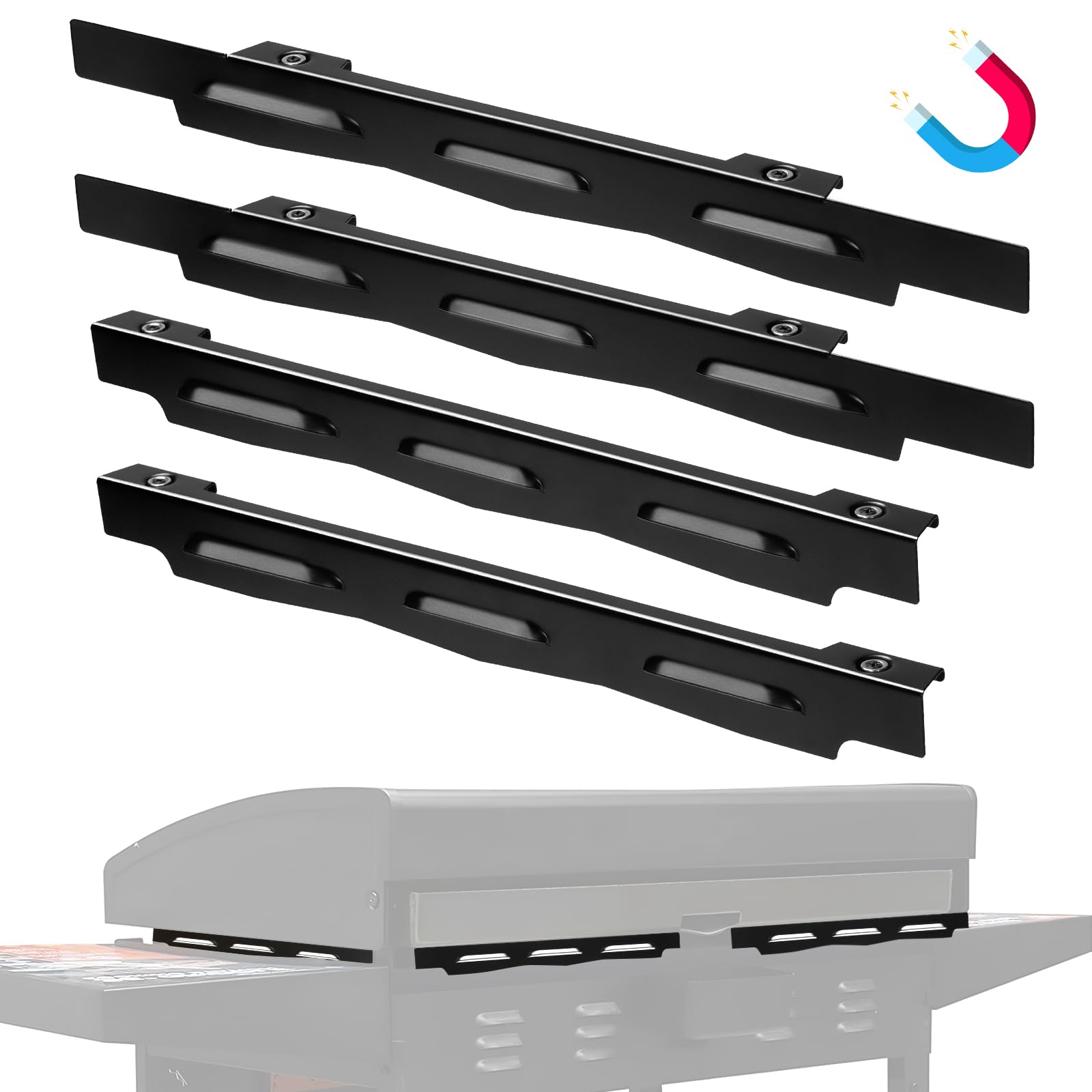 Wind Guards for Blackstone Griddle 36 Inch, Magnetic Stainless Steel Wind Screens Blackstone Griddle Accessories, Fit With Hood, Rear Grease Cup, Side Shelf And Front Shelf, Heat Shield