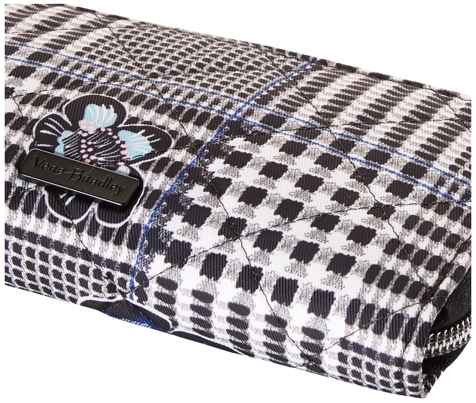 Vera Bradley Women's Performance Twill Accordion Wristlet With RFID Protection, Tranquil Gray, One Size