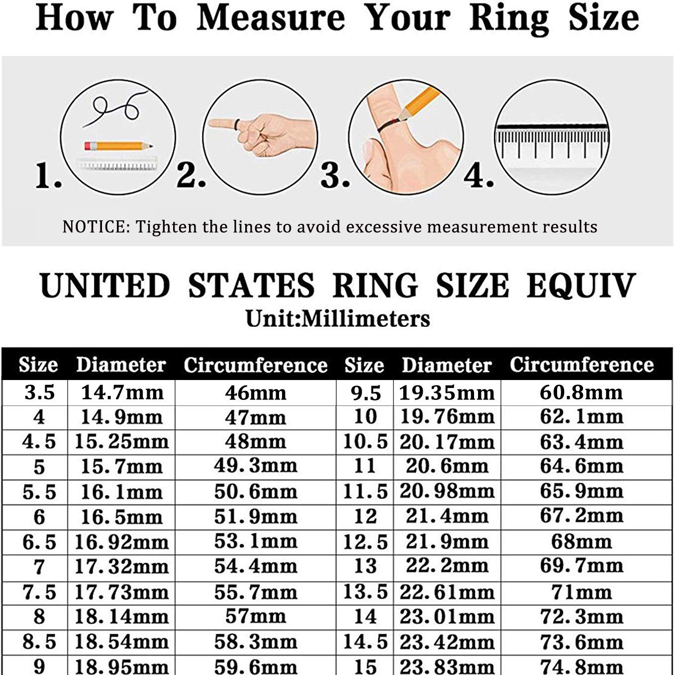 TIGRADE 2mm Women Titanium Eternity Ring Half Cubic Zirconia Anniversary Wedding Engagement Band (silver, 6.5)