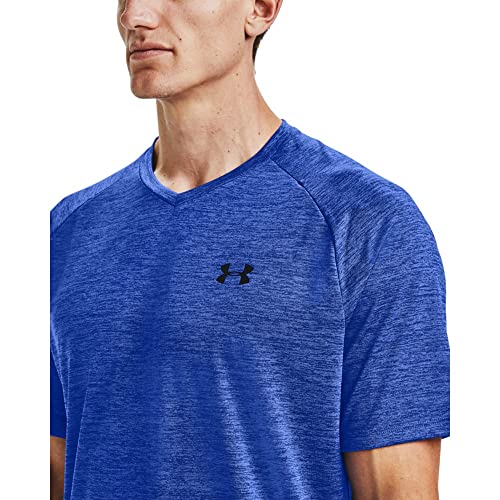 Under Armour Men's Tech 2.0 V-Neck Short-Sleeve T-Shirt , Emotion Blue (401)/Black, Medium