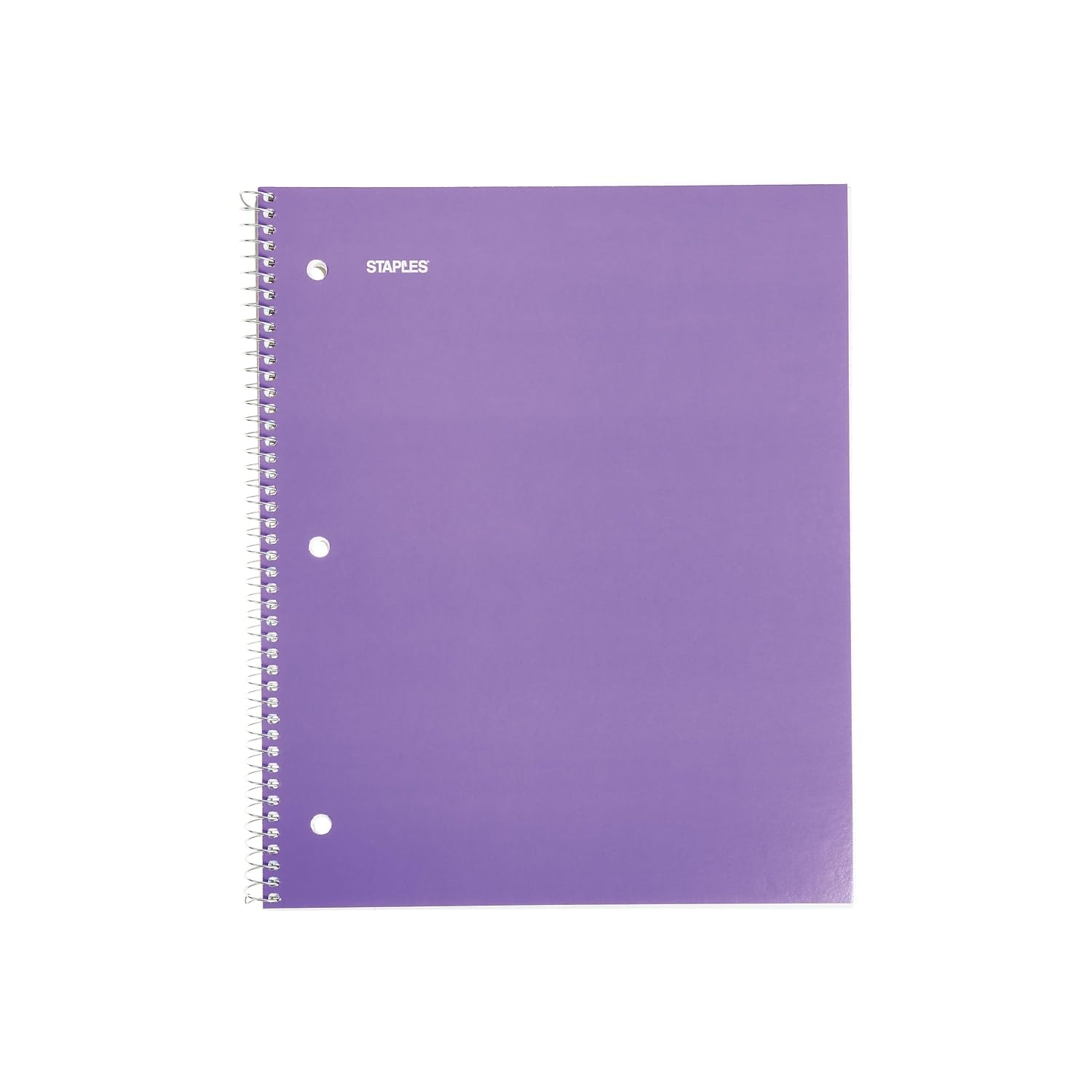 Staples 849372 1 Subject Notebook 8.5-Inch X 11-Inch College Ruled 100 Sh. Assort. 3/Pk