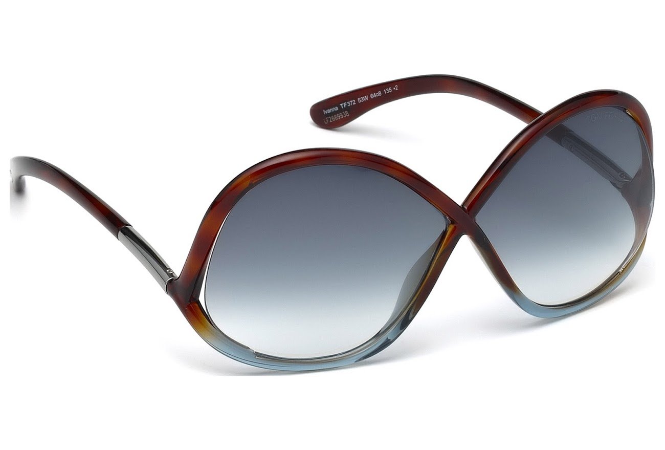 Tom Ford TF 372 Ivanna 53W Havana Brown Sunglasses
