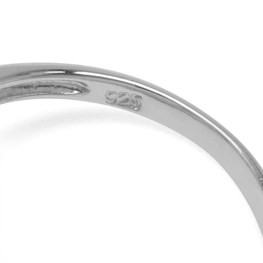 Silvershake 3 Stone Natural Moonstone White Gold Plated 925 Sterling Silver Ribbon Knot Weave Ring Size 9