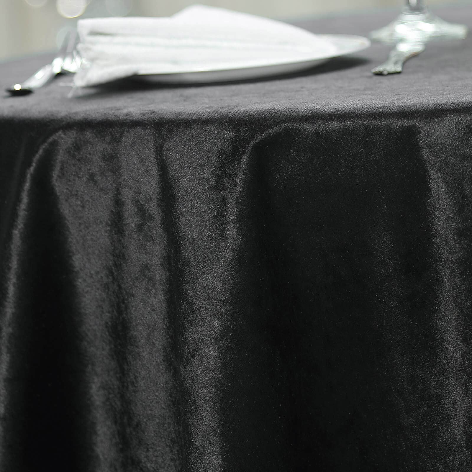 Tableclothsfactory 72"x 72" Wine Premium Velvet Square Table Overlay Square Tablecloth Cover for Wedding Party Event Banquet
