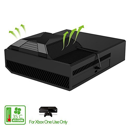 XFUNY® Professional USB Powered 35℃ Auto-sensing Cooling Fan External Cooler Fan for Microsoft Xbox One Console, Black