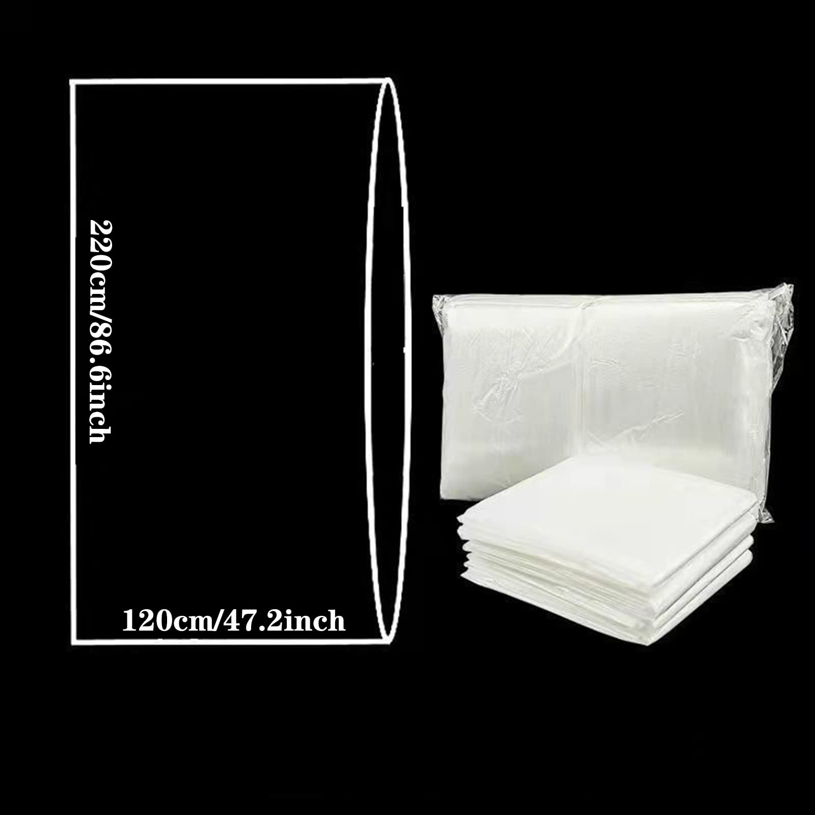 Tergy 100 Piece Disposable Plastic Sheeting for Body Wrap 83"×47" Plastic Film Bathtub Bag Used Inside a Far Infrared Sauna Blanket Liners