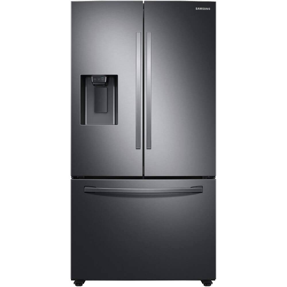 SAMSUNG RF27T5201SG 27 cu. ft. Large Capacity 3-Door French Door Refrigerator with External Water & Ice Dispenser in Black Stainless Steel