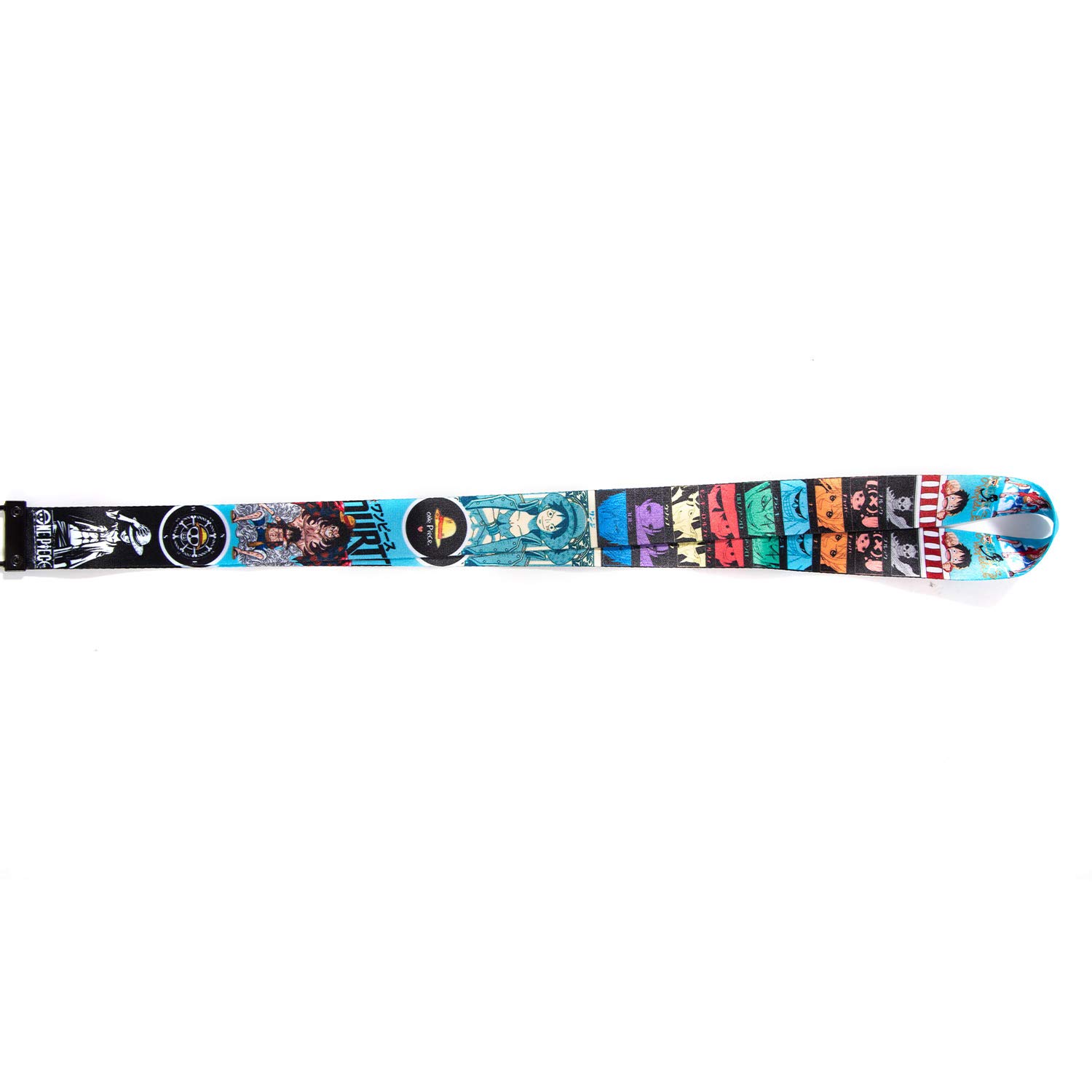 w chain ONE PIECE Anime Keychains,Keychain Lanyard,Anime Lanyard,ID Holder for Badge (one piece1Black Green)