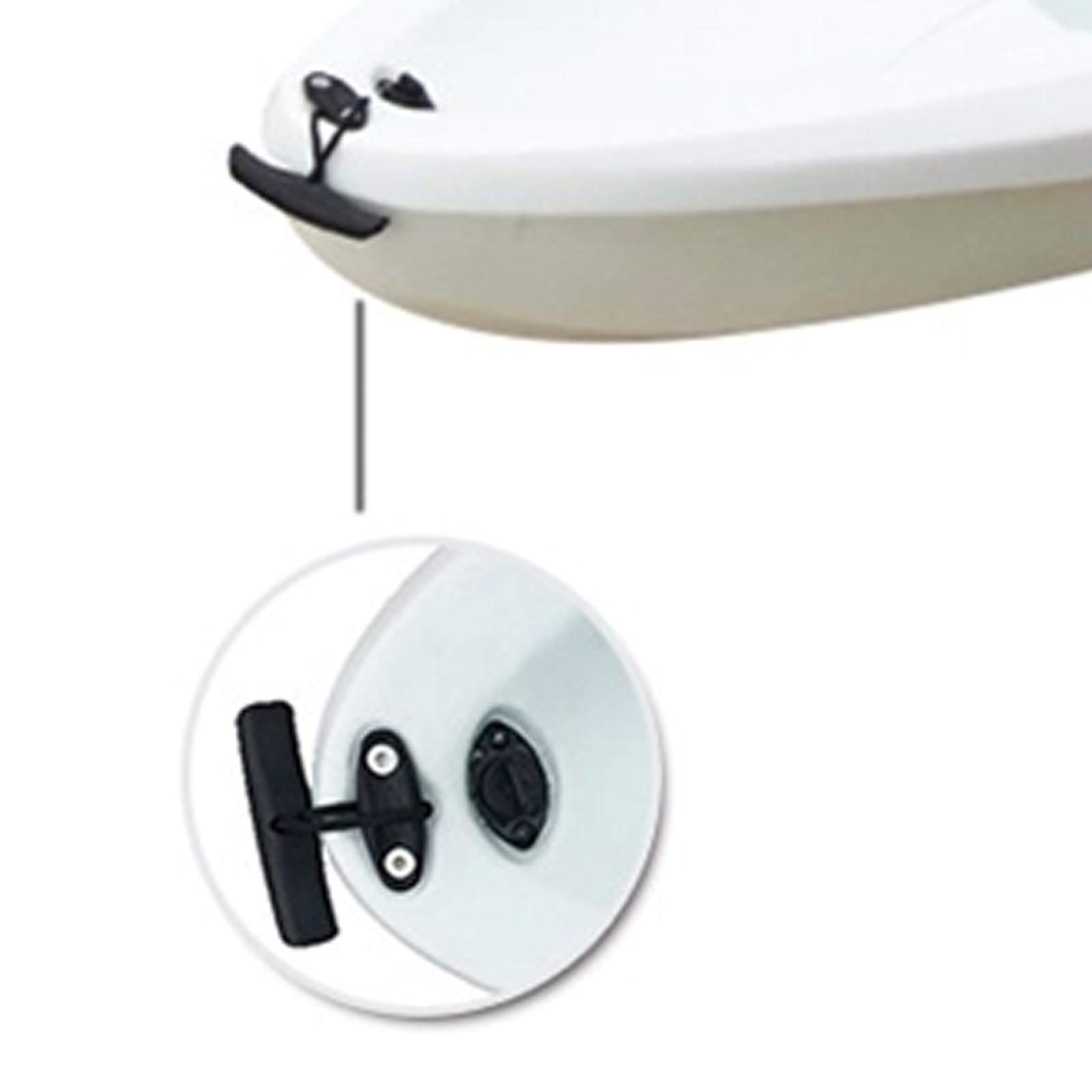 SING F LTD 2Pcs Kayak Canoe Carry Handles Pull T-Handle Kit with Pad Eyes and Screws Replacement Installation