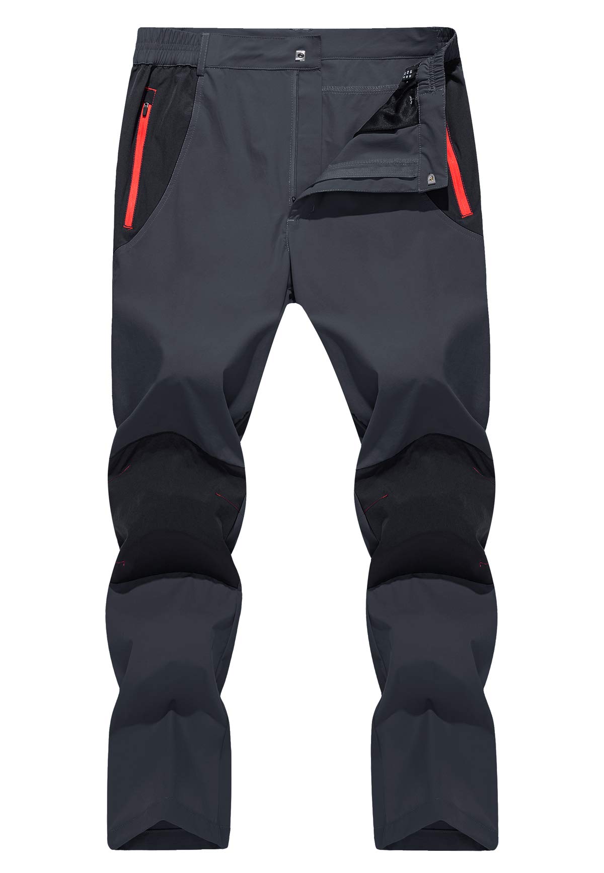 TACVASEN Quick-Dry Hiking Pants for Men Outdoor Stretch Climbing Casual Pants Green, 38