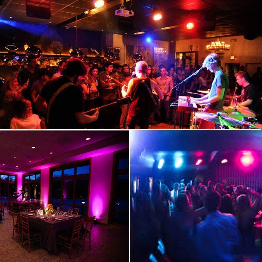 Uplights 18 RGB Led UpLights, Missyee Sound Activated DMX Uplighting, LED Par Can Lights with Remote Control, DJ Uplighting Package for Wedding Birthday Home Party (4 pcs)