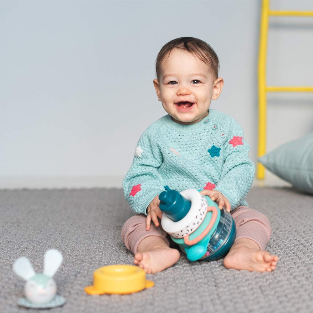 Taf Toys Hunny Bunny Baby Stacker β 5 Pieces Captivating Stacker Rings and a Friendly Bunny Character β BPA Free Developmental Toddler Toy