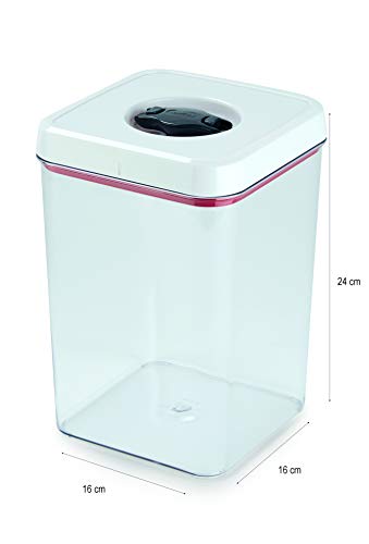 Zyliss Twist & Seal 3.6L Container, 4 litre, Clear/White