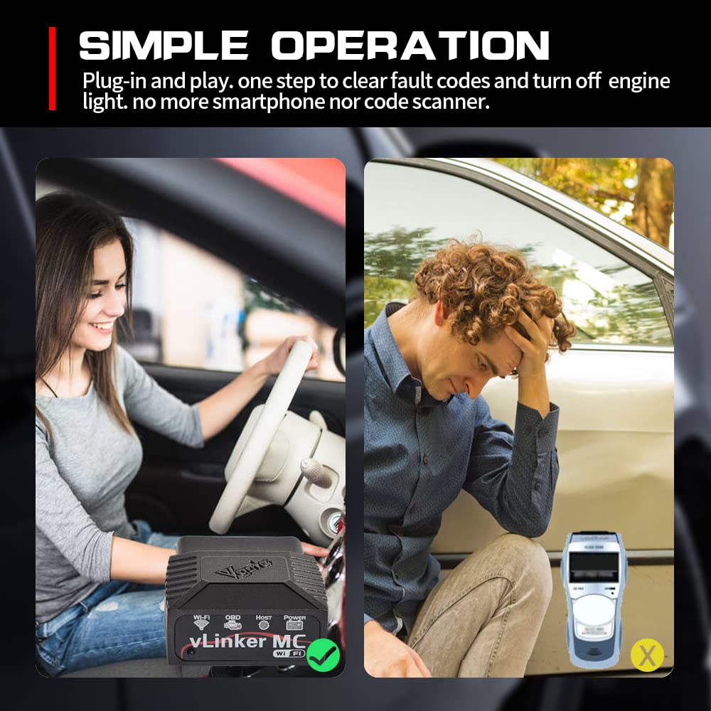 Vgate vLinker MC WiFi OBD2 Diagnostic Scanner for Android & iOS & Windows (Wi-Fi)