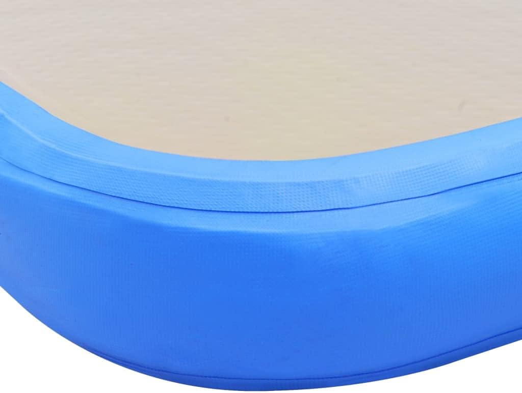 vidaXL Inflatable Gymnastics Mat with Pump 236.2"x39.3"x3.9" PVC Blue
