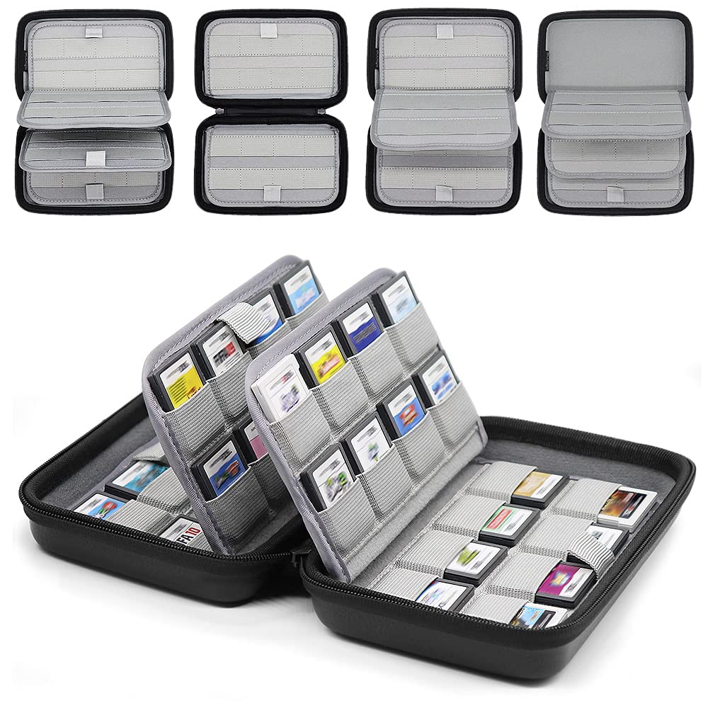 sisma DS 3DS Switch Game Case Compatible with Nintendo Cartridges Fits 40 Switch & 32 DS Games, Game Card Holders Storage Case