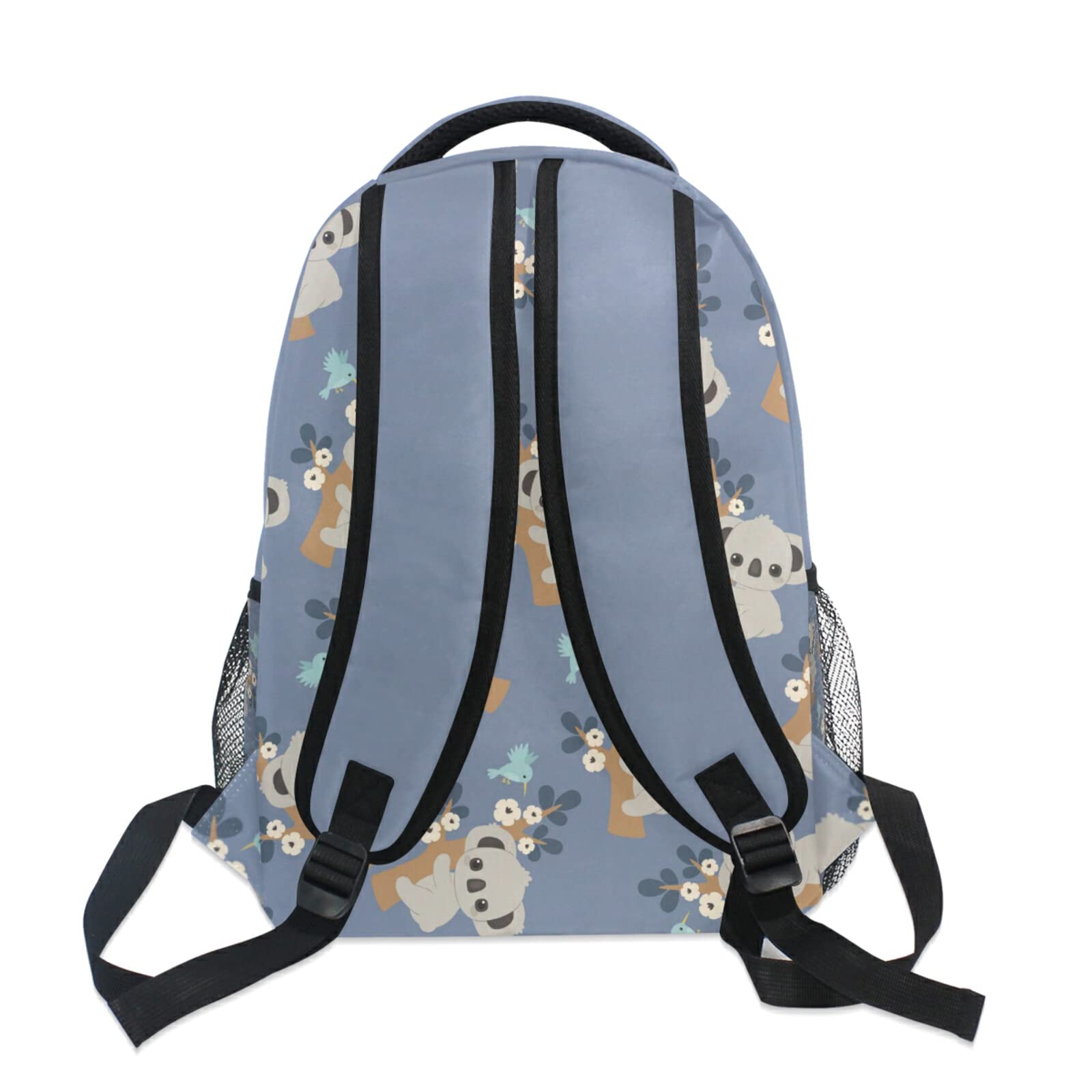 Wamika Cute Koala Bear Climb Tree Backpack Flowers Tree Leaves Birds School Backpacks Preschool Book Bag Blue