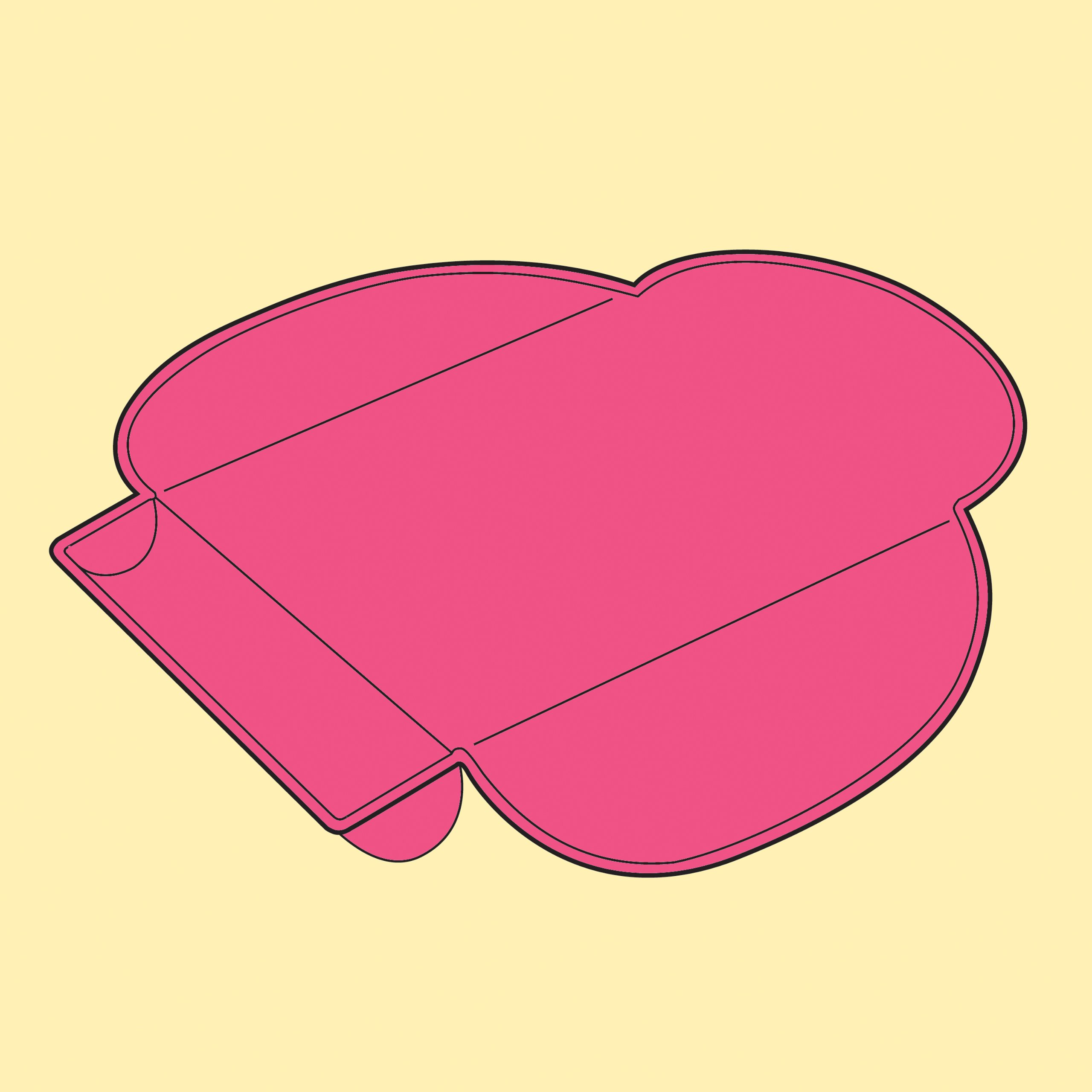 Summer Tiny Diner Portable Placemat, Pink
