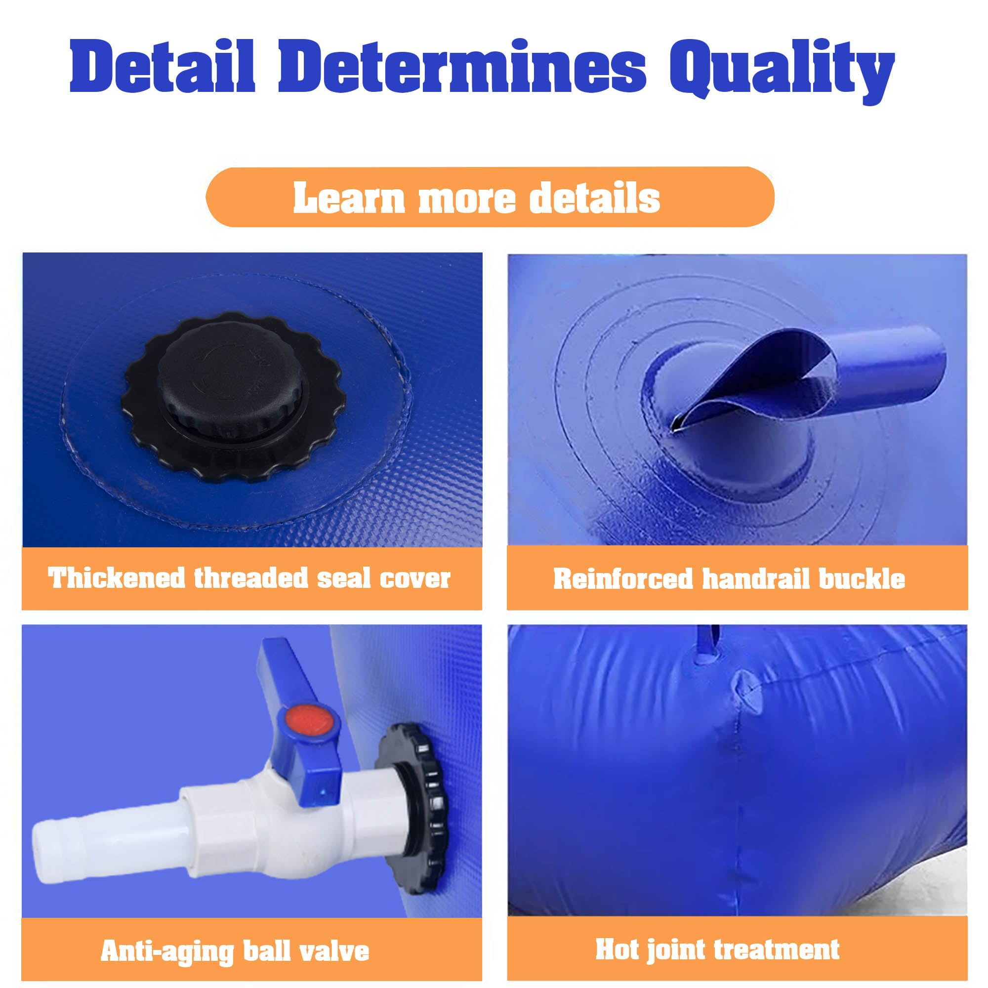 Water Bladder Storage Container Large Water Storage Bladder Portable Collapsible for Outdoor Camping Emergency Bladder Agricultural Drought Watering (240L)